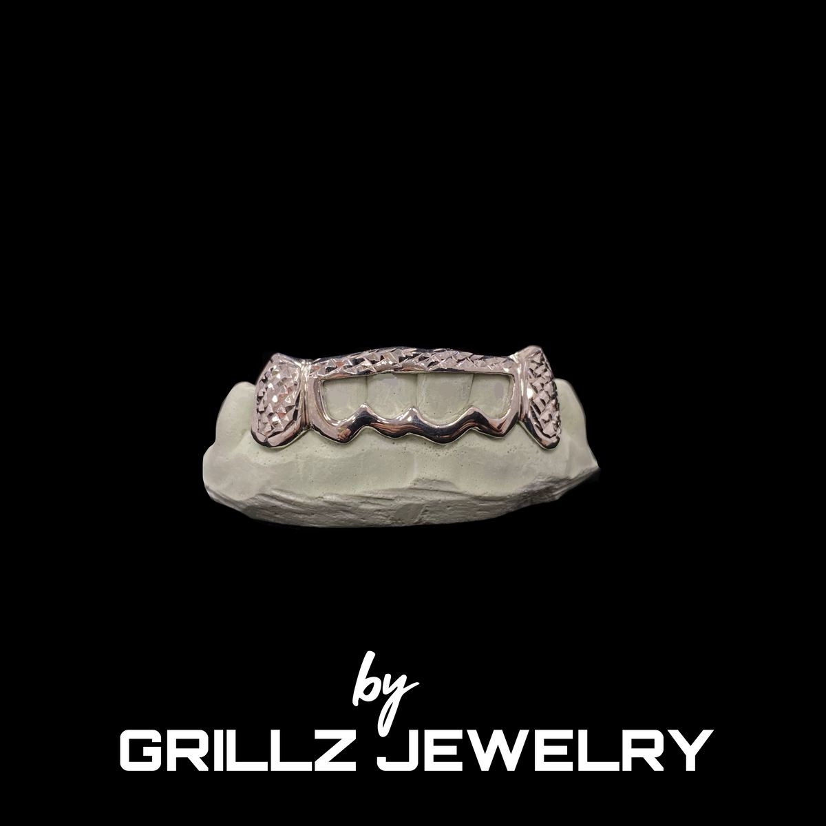 Grillz | Grillz window open face two fangs diamond cuts – Grillz Jewelry