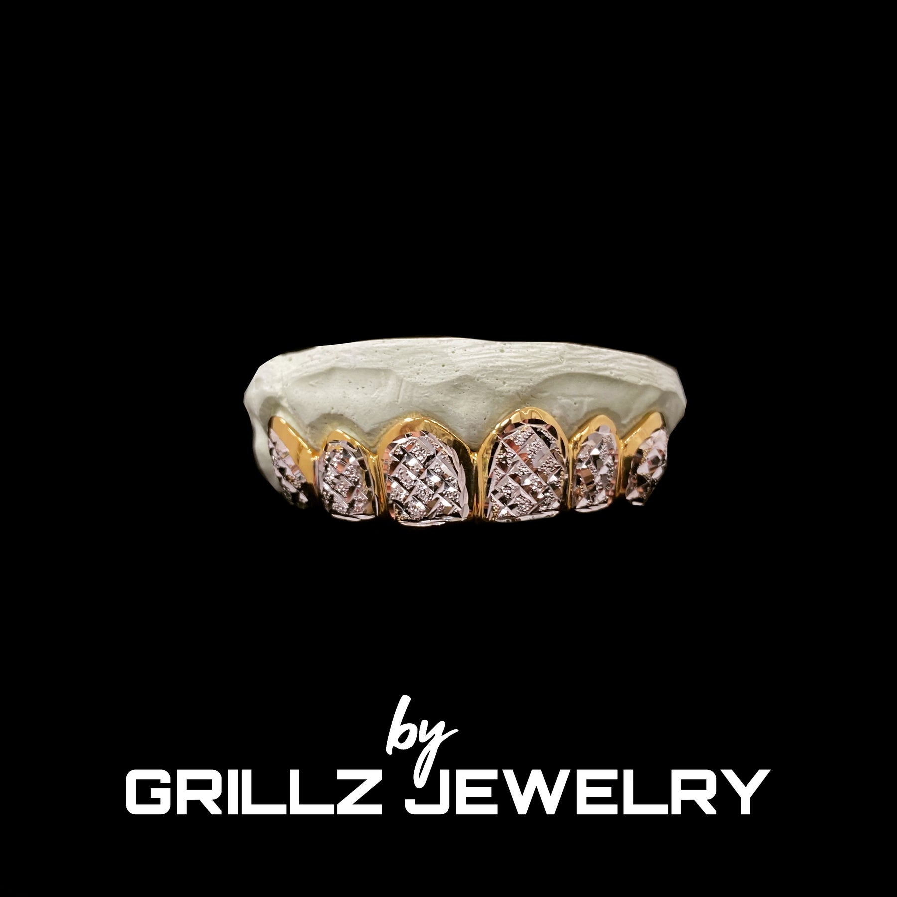 Grillz | Grillz shiny solid black frames with diamond dust and cuts ...
